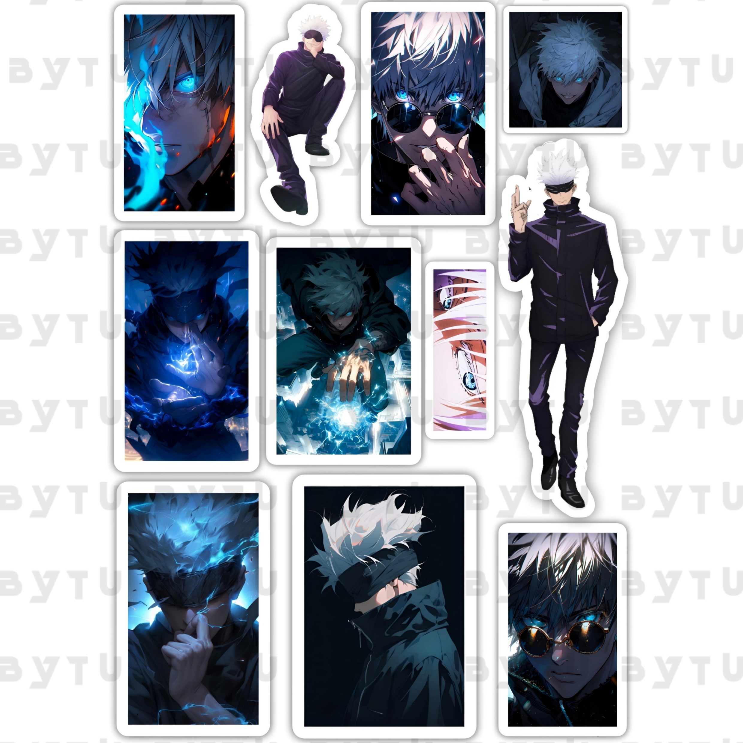 Gojo Satoru Jujutsu Kaisen Stickers UNCUT for Phone Cover Laptop ...