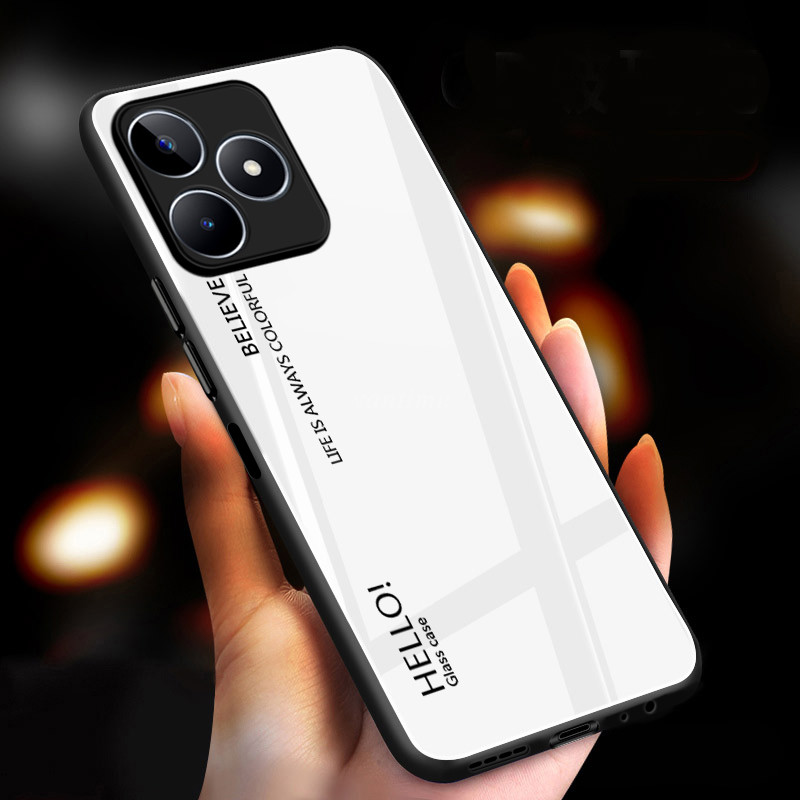 Vantime for Realme C51 C53 Note 50 Case Gradient Phone Back Hard Glass ...