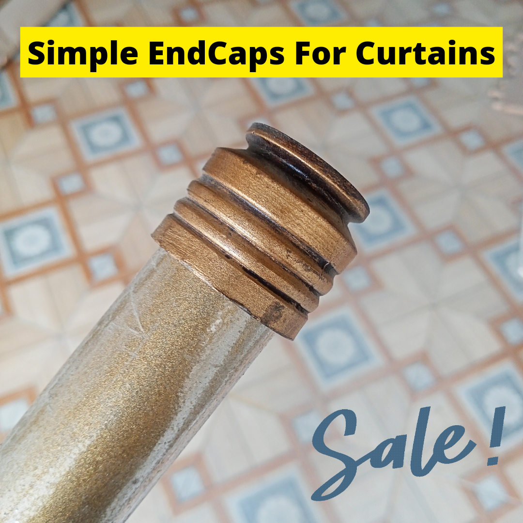 Pack Of 2 - Simple End Stoppers For 1.25 Inches Curtain Rod - Plastic ...
