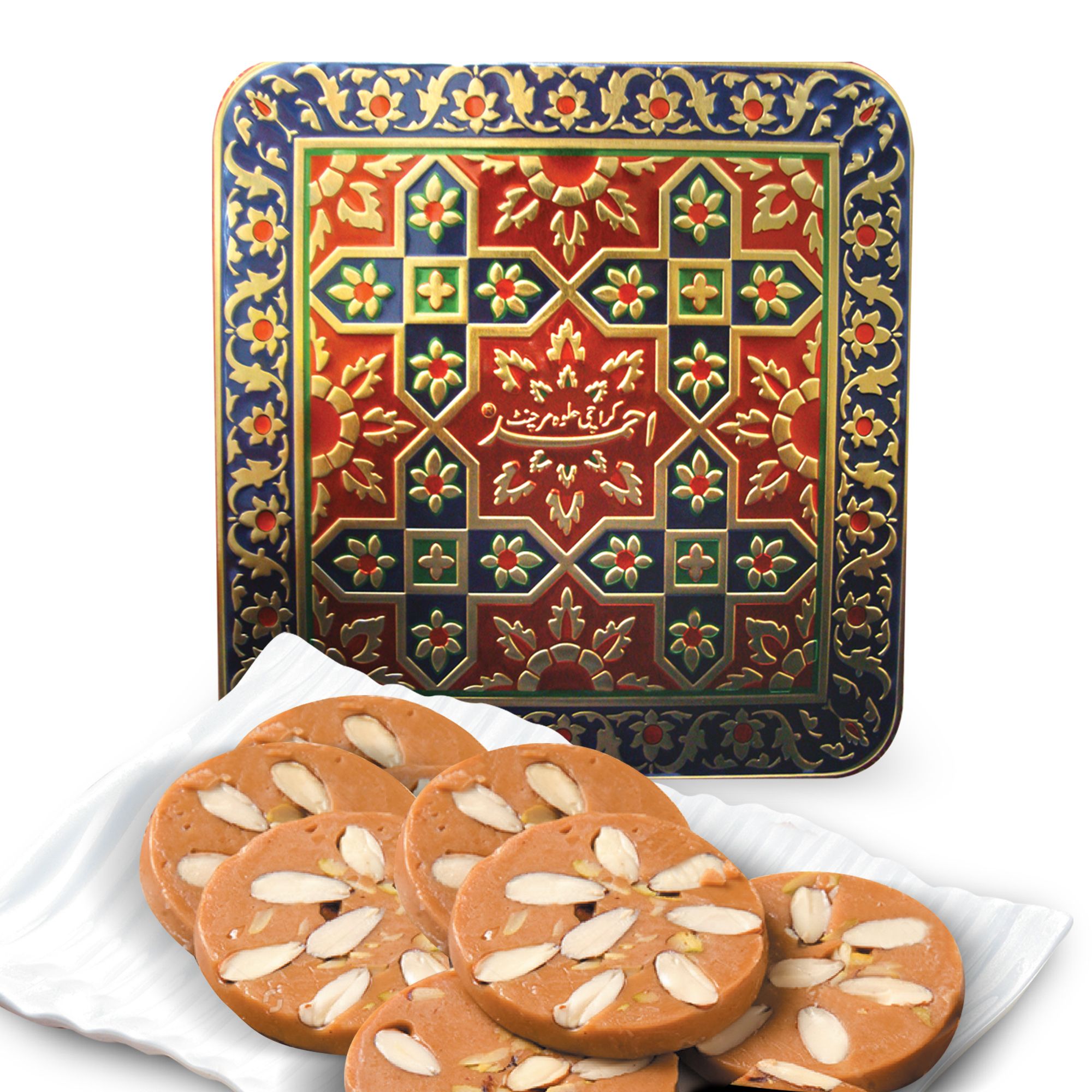 AKHM Sohan Halwa Fancy Gift Tin Box 800gm | Daraz.pk