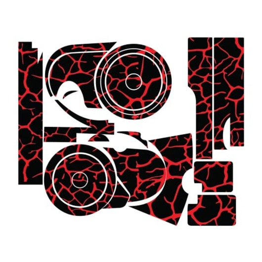 ENGINE VINYL STICKER FOR 70CC BIKE 21 PIECES SELF ADHESIVE STICKER ...