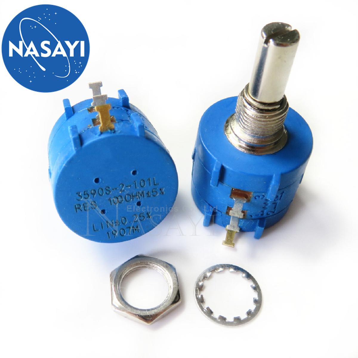 Precision multi-turn potentiometer 3590S-2-101L 100R ohm | Daraz.pk