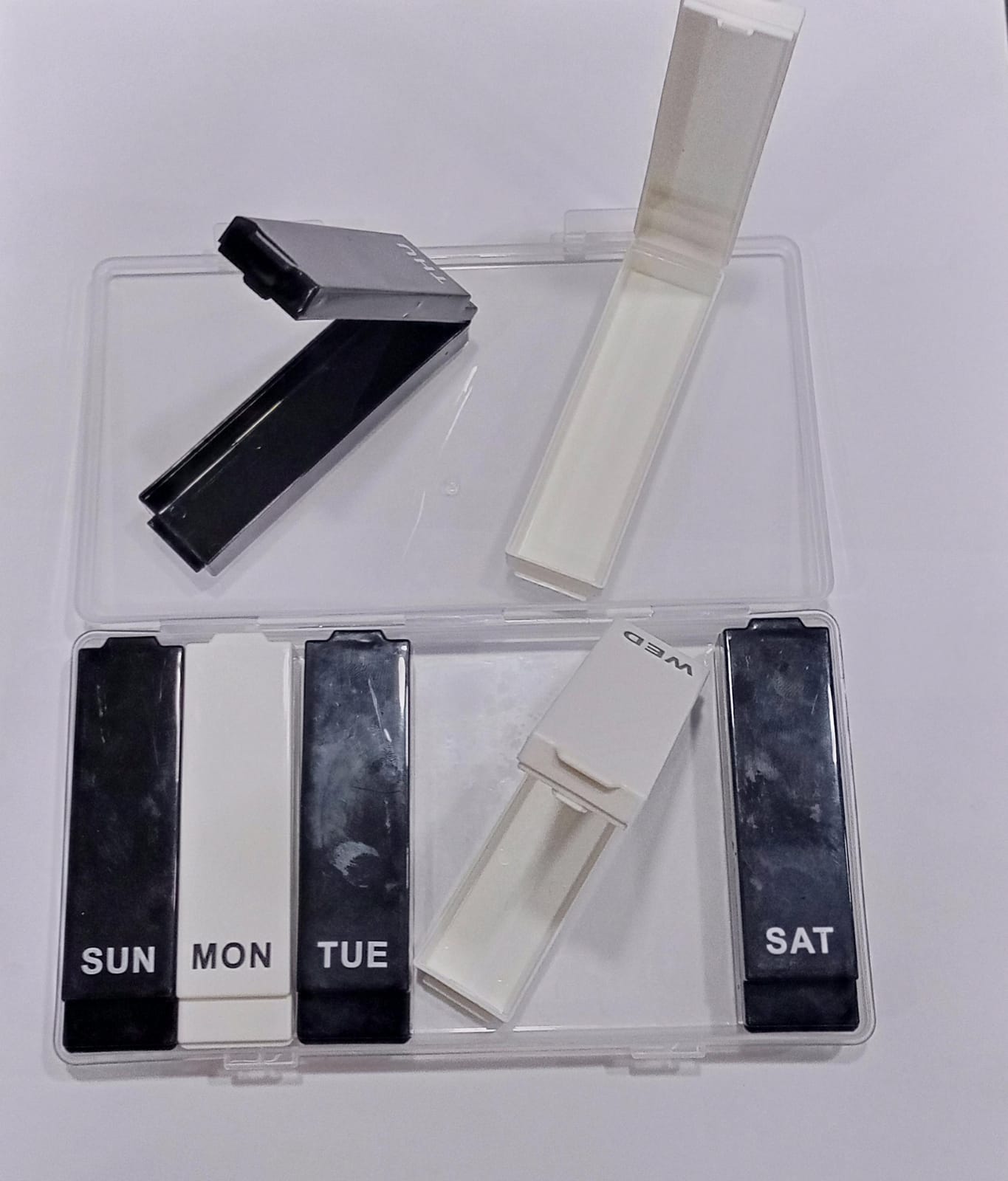 7 Days/ Week Transparent Lid Tablet Pill Box Holder/ Medicine Storage ...