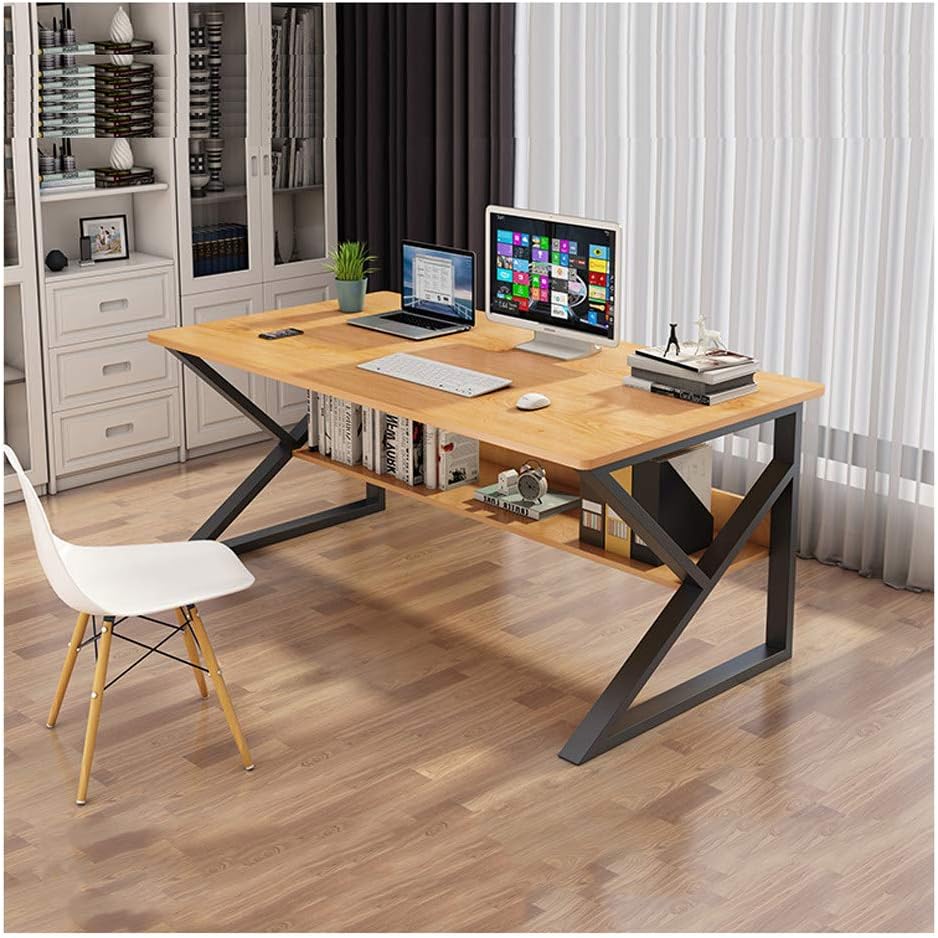 Skyrise K- Shaped Office Table Desktop Table With Book Shelf Office ...