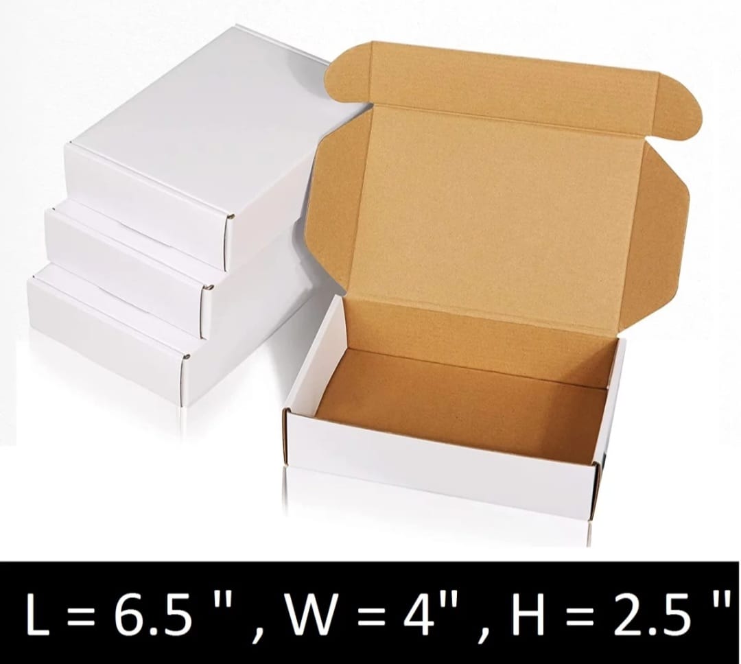 Pack of 20 Packaging Shipping Boxes (white) Corrugated 3-Ply - Sizes ...