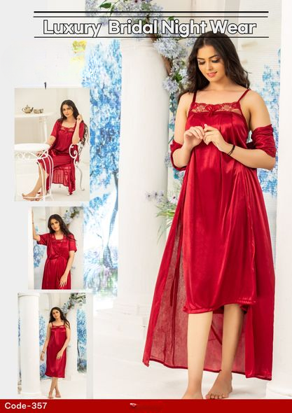 Sexy 2-Piece Nighty Set for Women – Gown & Inner, Bridal Nightwear ...