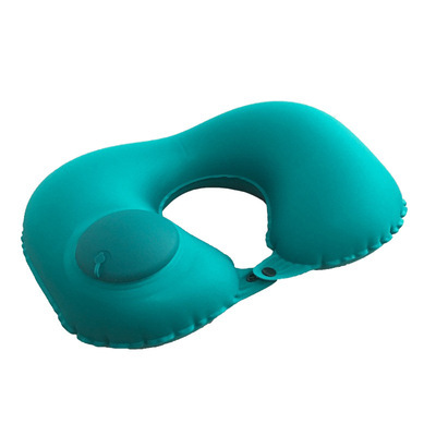 U-Shape Neck Cushion Travel Pillow Automatic Air Inflatable Airplane ...
