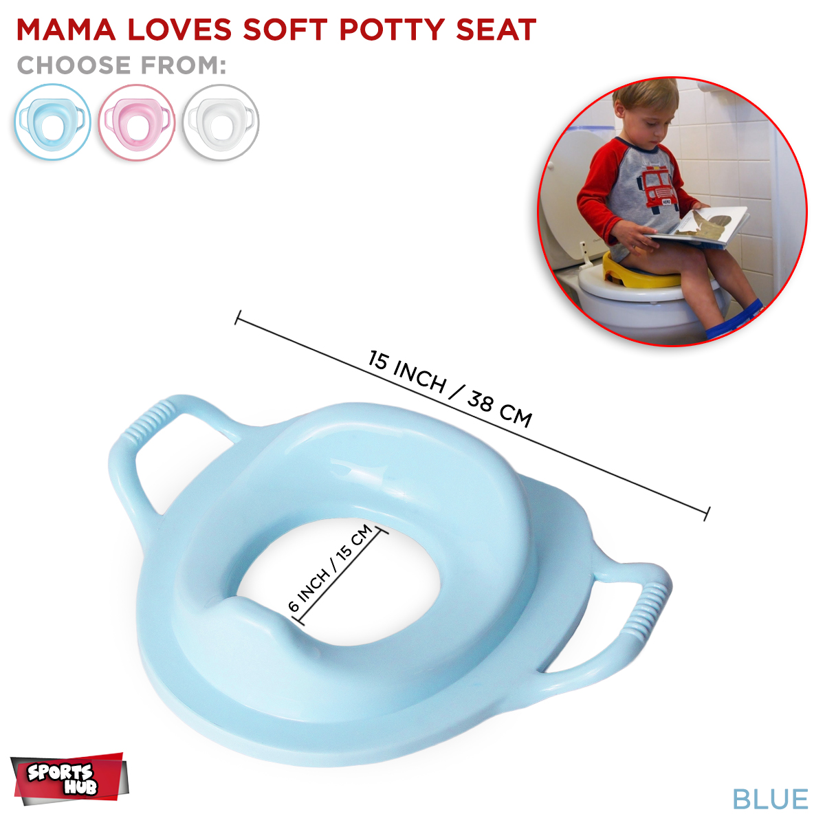 Potty Training Seat For Boys and Girls With Handles Fits Round & Oval ...