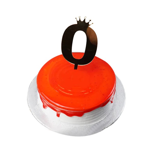 Number Cake Topper Golden (Zero) | Daraz.pk