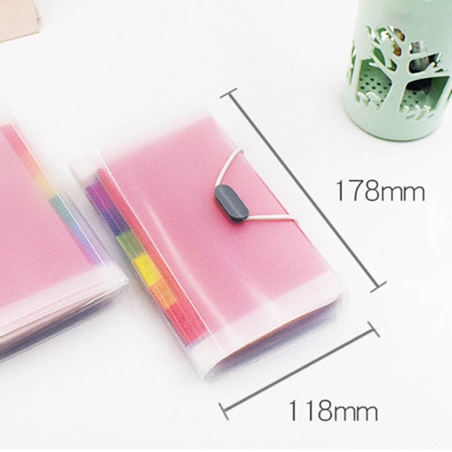 Office A6 Expanding File Folder Wallet 13 Layer Rainbow Hang Rope ...
