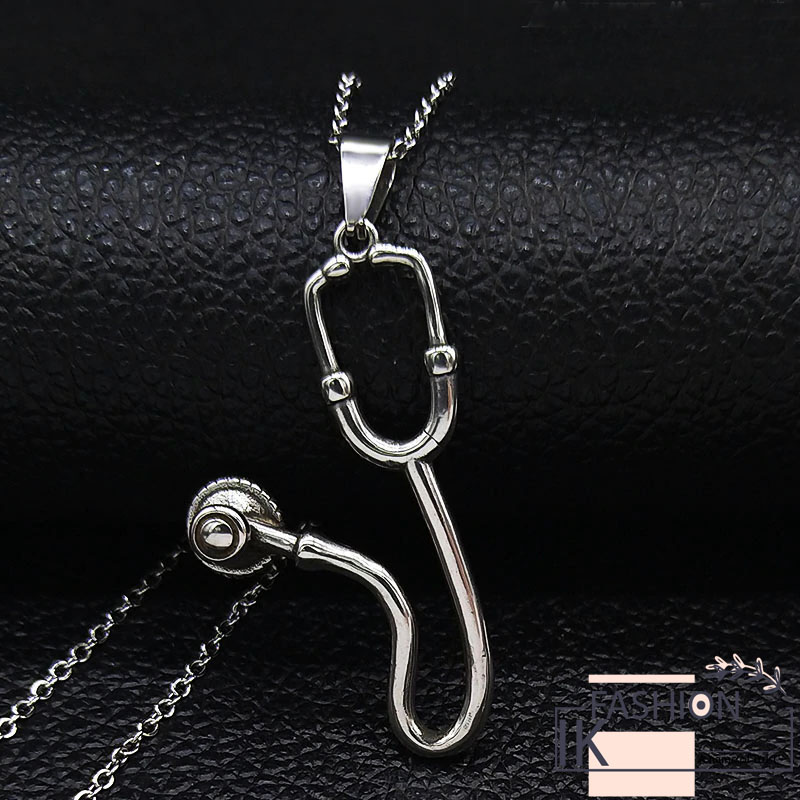 IK Fashion - Stethoscope Pendant Necklace for Women Cute Heart Medical ...