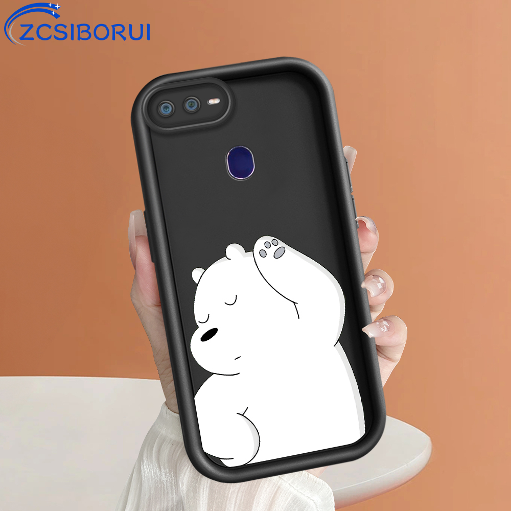 ZCSIBORUI for Realme 2 Pro U1 OPPO F9 F9 Pro Back Cover Cute White bear ...