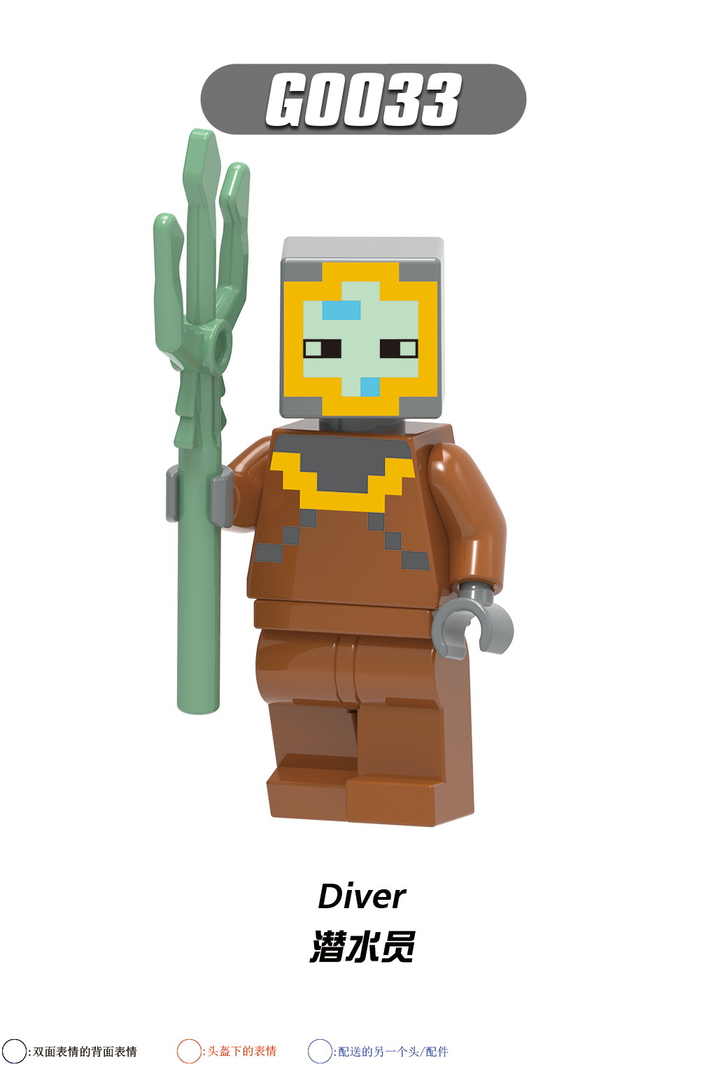 Single Sale Minecraft Blocks Zombie Villager mini Action toy Tamer Fox ...