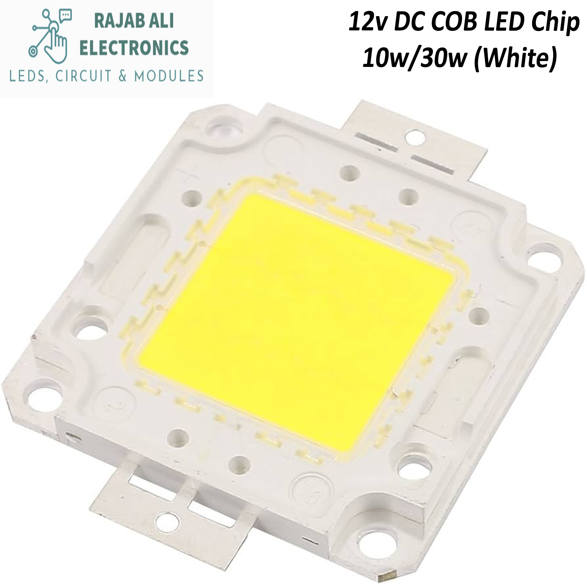 12V DC COB LED Chip High-Quality 10W~100W White Light with Metal Base ...