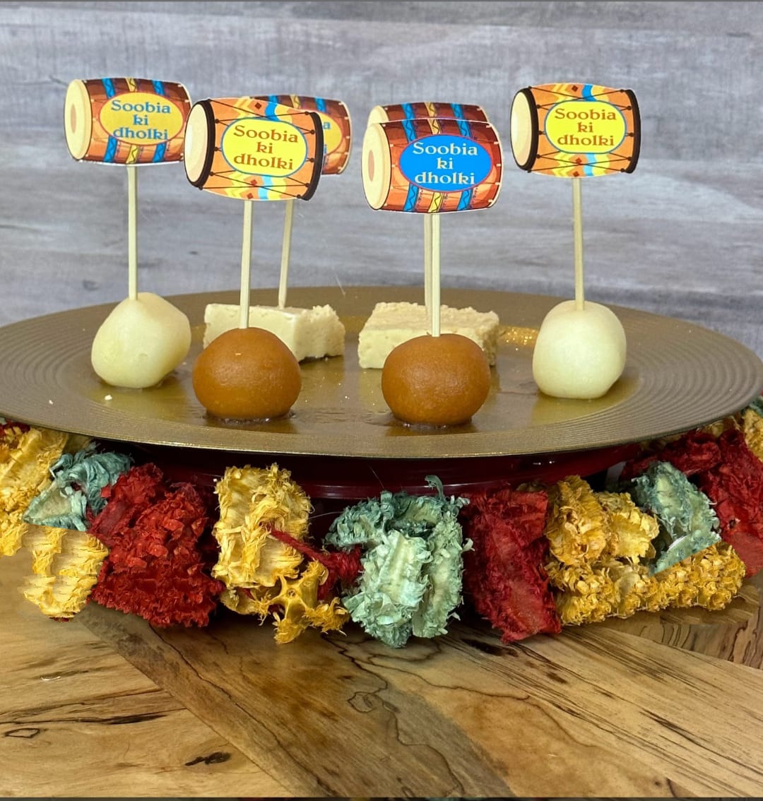 Customize Dholki and Mehndi Mithai Cupcake Toppers Pack of 10 | Daraz.pk