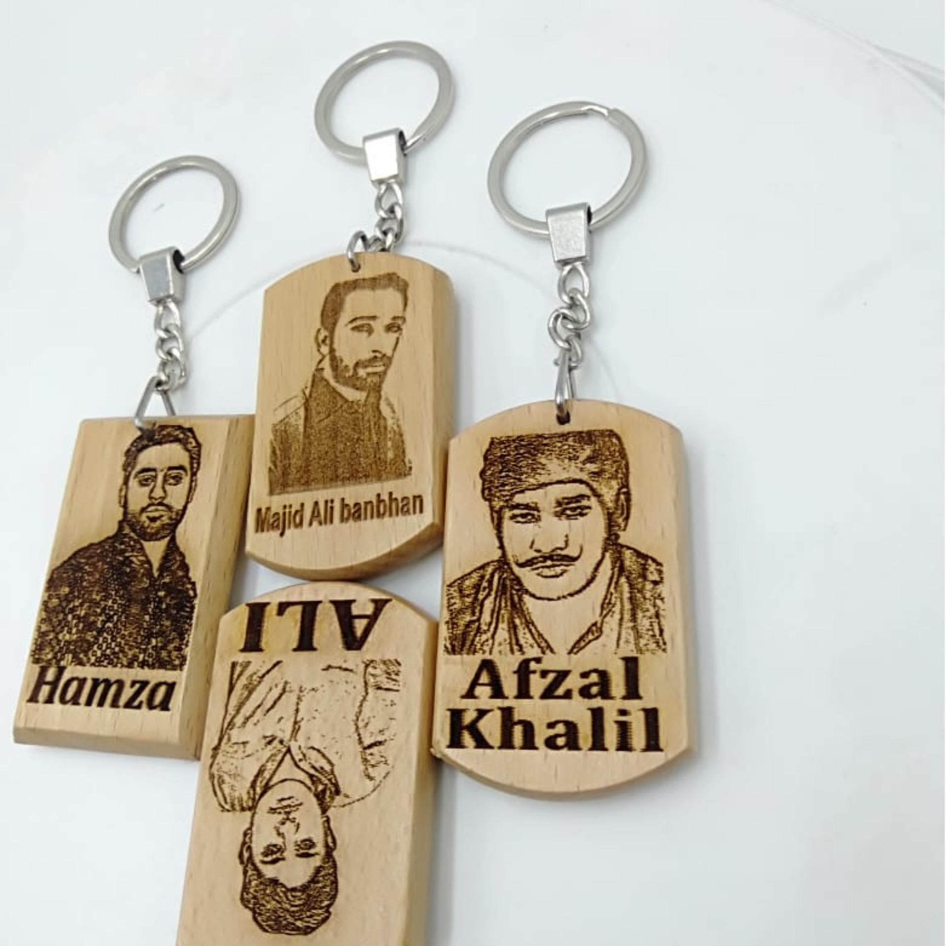 Customized Your Picture Key Chain (Wooden) | Daraz.pk