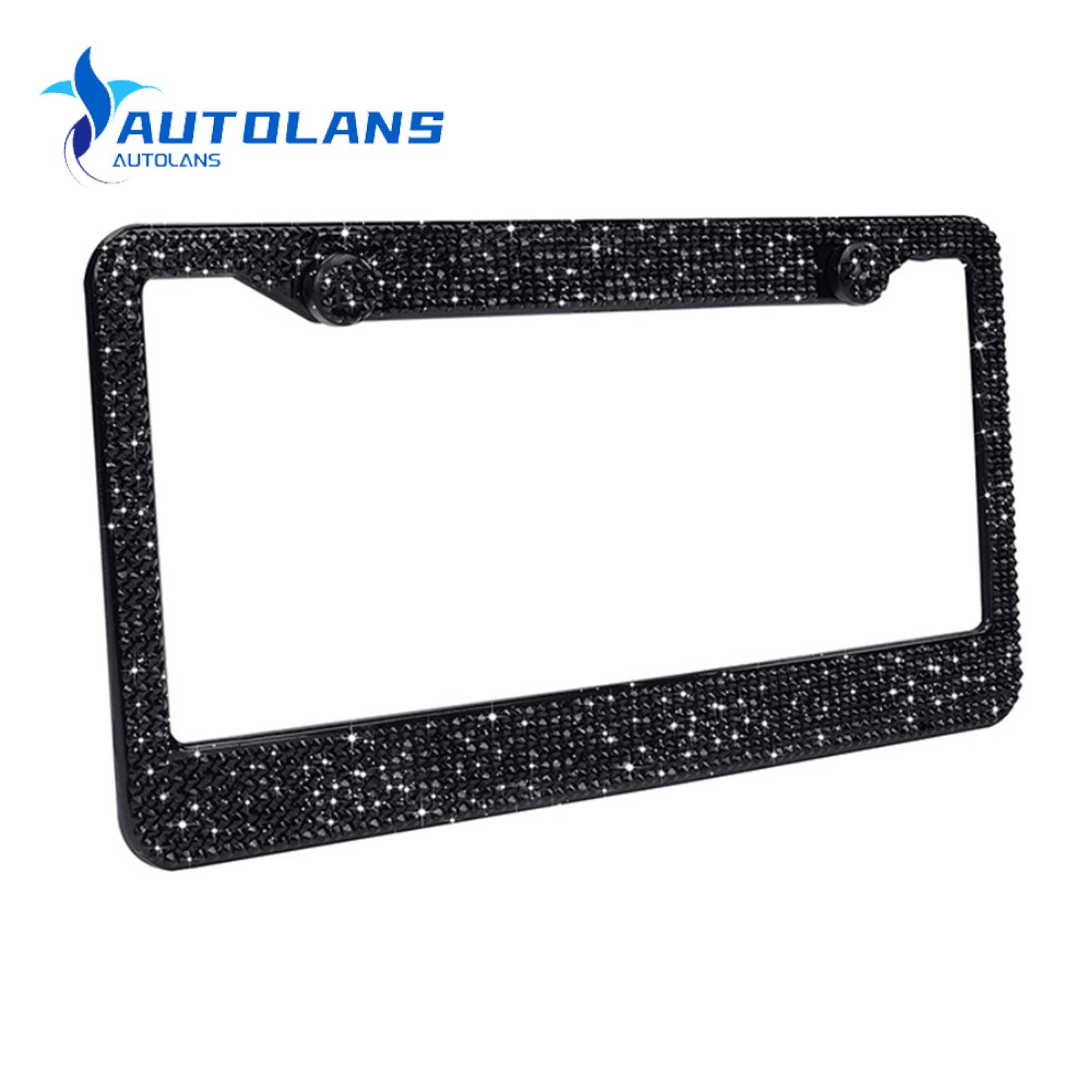 Number Plate Holder with 2 Holes Automobile Bling License Plate Frame ...