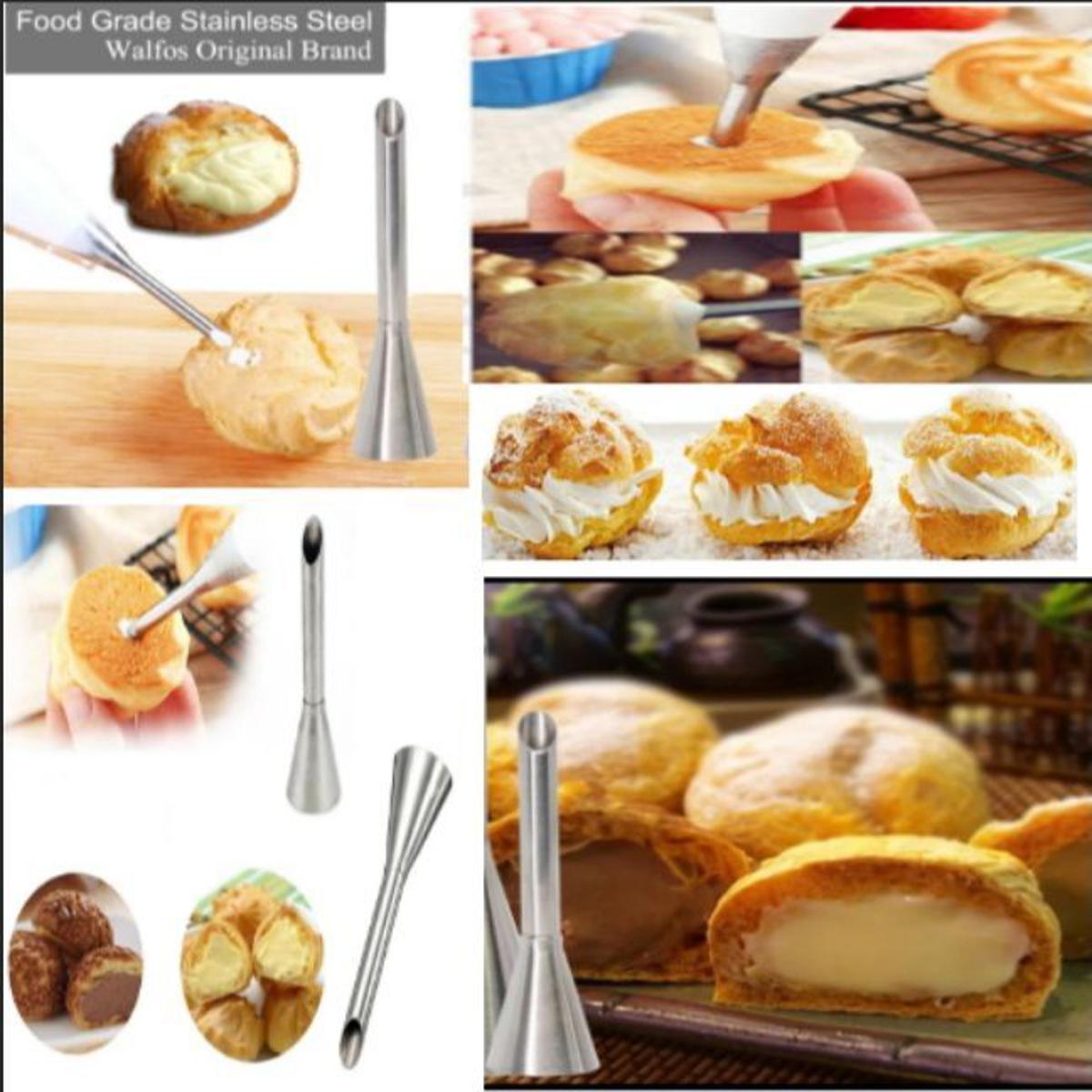 Reusable Metal Piping Tip Pastry Filler Injector, Cream Icing Piping ...