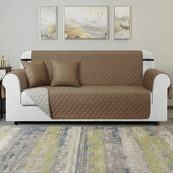Quilted Sofa Runners- 6 Seater - 3+2+1 - Sofa Covers With Side Pockets ...