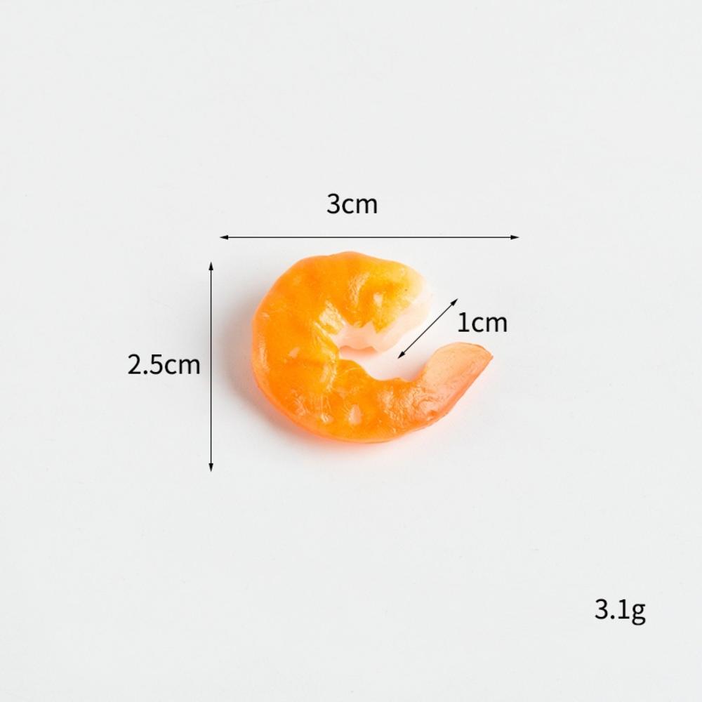 PVC Imitation Shrimp Meat Key Chains Creative Food Keychain for Women ...