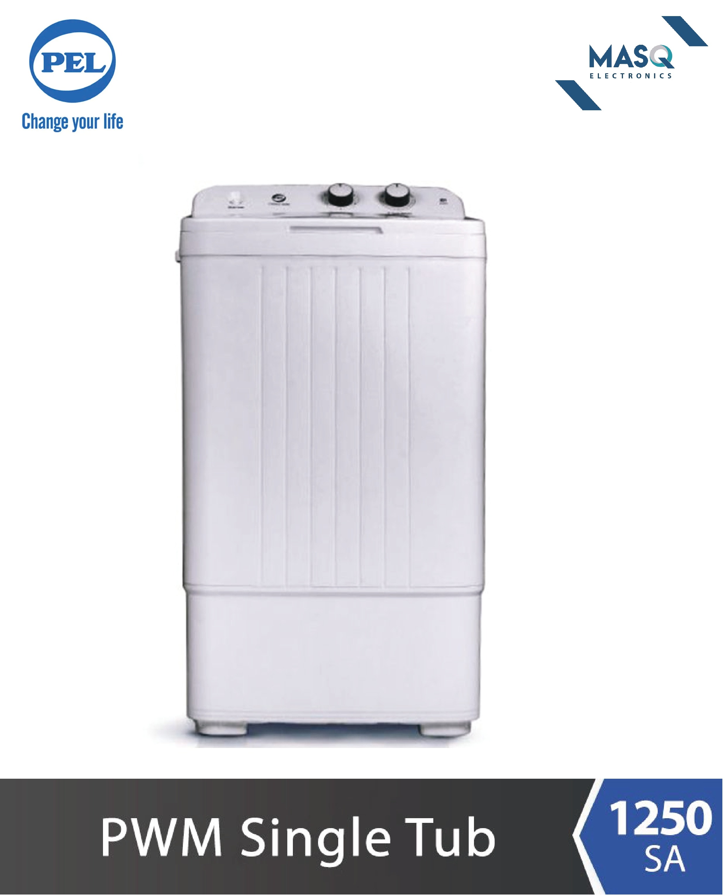 PEL Washing Machine PWMS 1250 SA 12KG | Daraz.pk