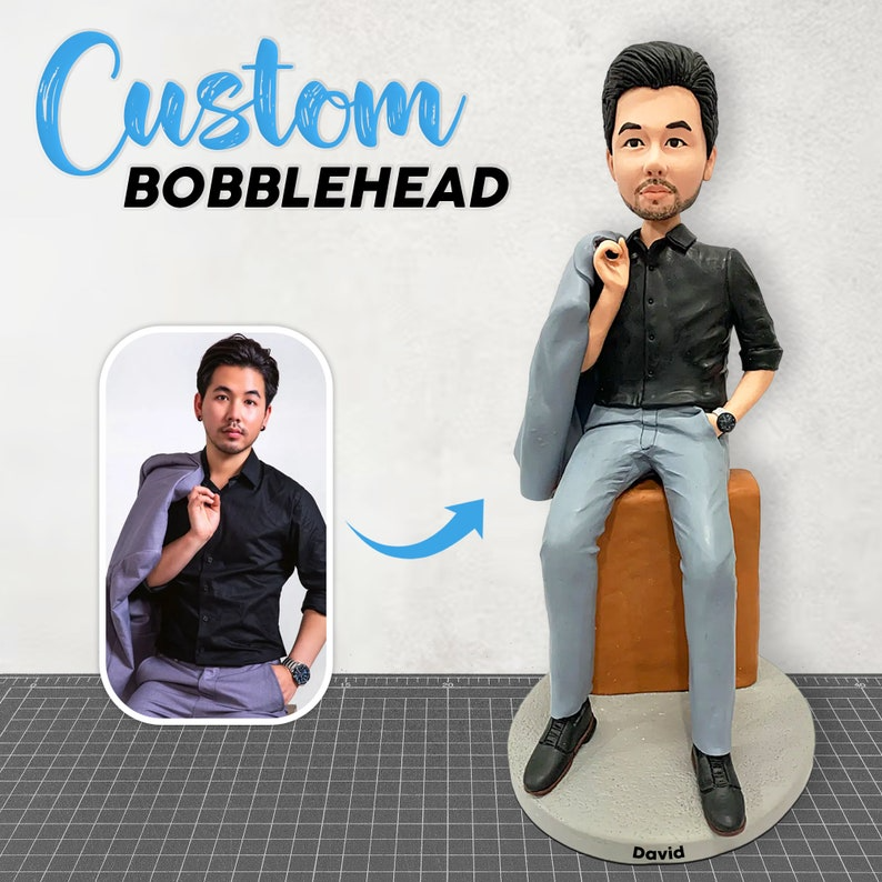 Custom Full Body Bobble Head Toys: Personalized 12-Inch 3D Statues with ...