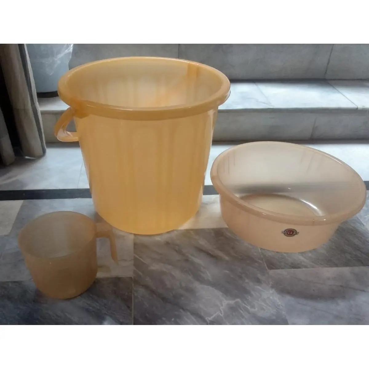 3Pcs Bath Set 1 Bucket 20 Liters 1 Tub 8 Liters 1 Mug 1 Liter | Daraz.pk