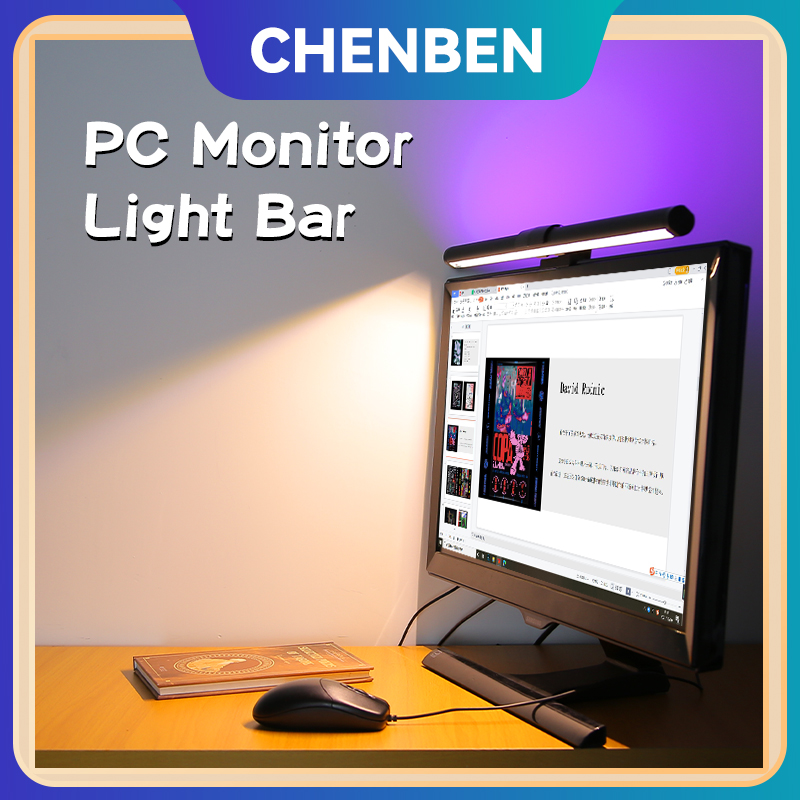LED Computer Monitor Light bar RGB Monitor Lamp Screenbar Lights Touch ...