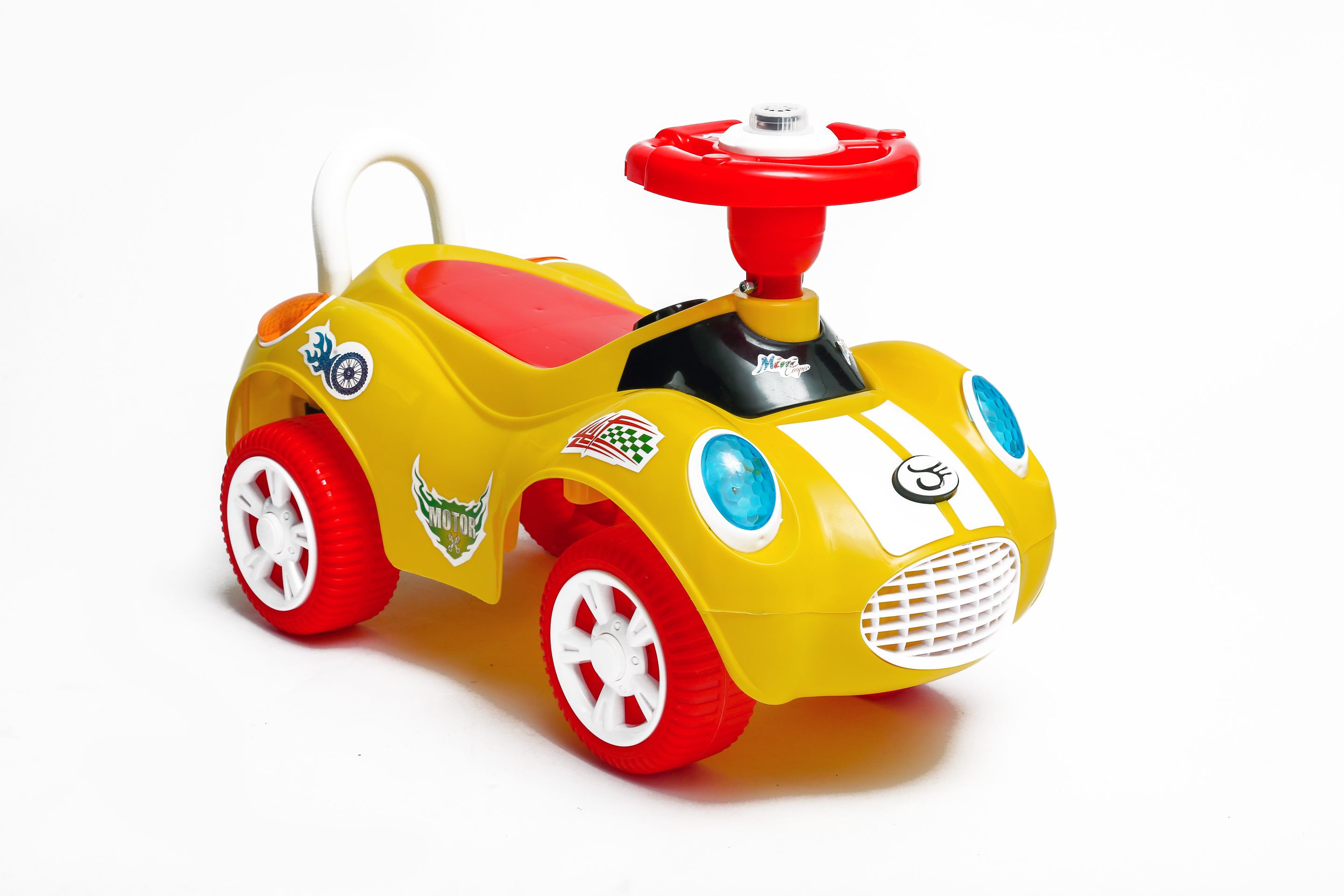 Mini Cooper 4 Wheel Pink Ride On Push Car For Kids | Daraz.pk