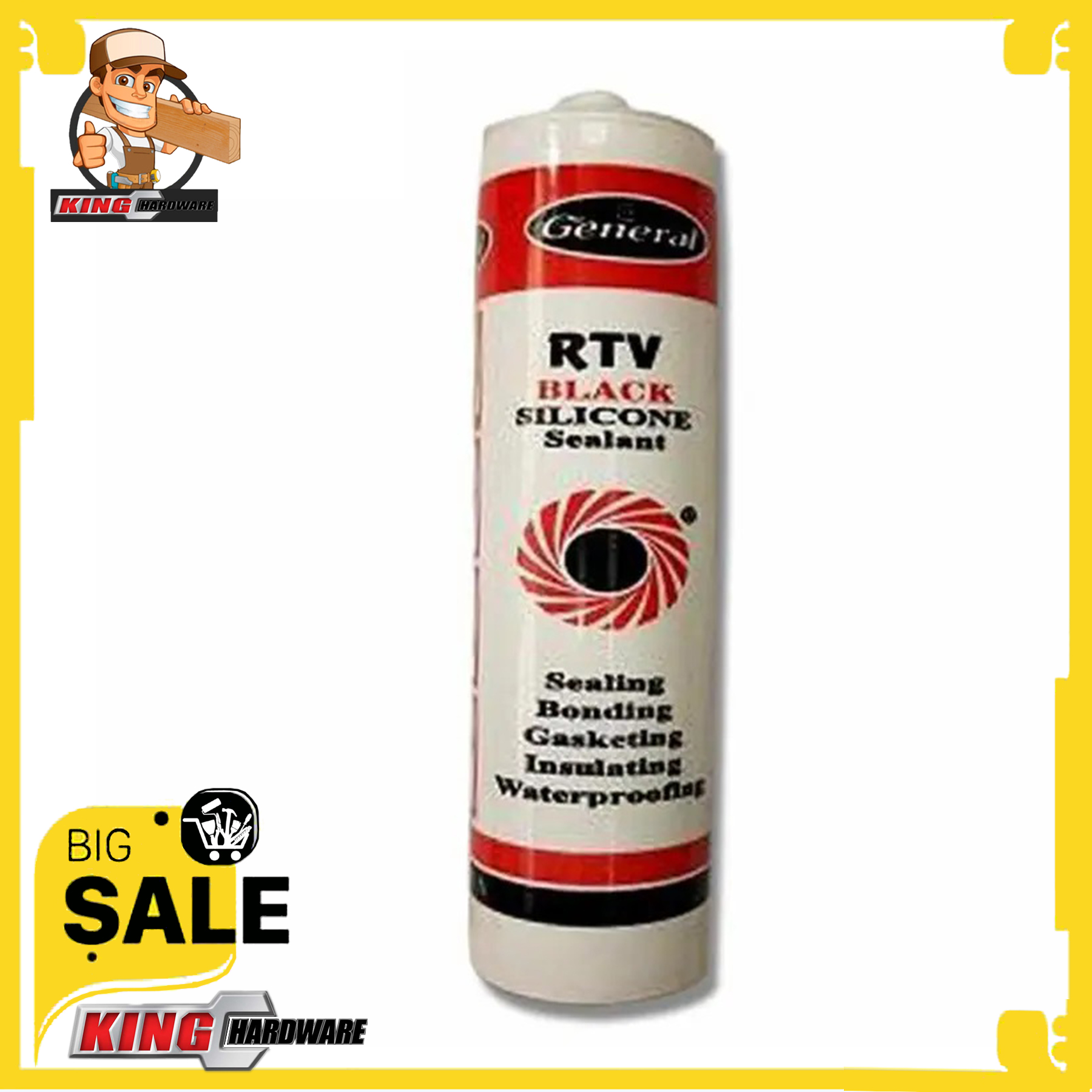 Silicone Sealant RTV Clear & Black Adhesive 300ml | Size in Tube 20 ...