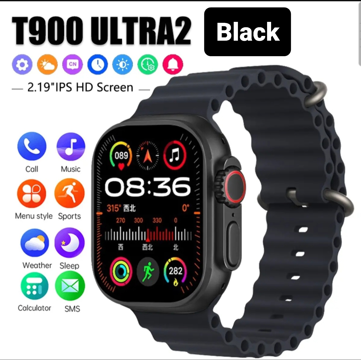 T900 Ultra 2 Series 9 2024 T900 Pro Ultra 2 Smart Watch For Men Women 2.19" Full Touch Bluetooth ...