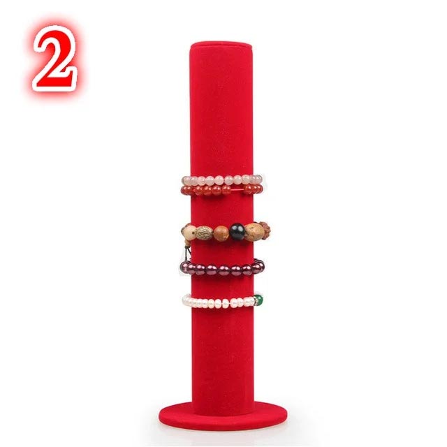 Velvet Vertical Tower Jewelry Bracelet Display Stand Bangle T-Bar ...