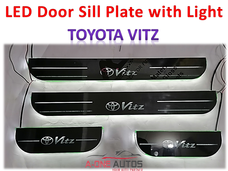 Toyota Vitz | LED Door Scuff Plates with Lights | Daraz.pk
