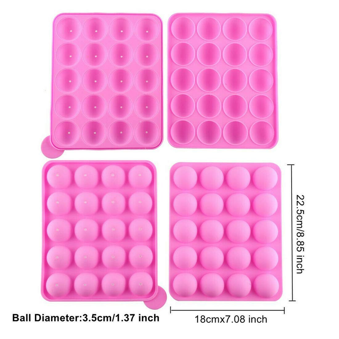 Round Lollipop Popsicle Silicone Mould and Ice Tray, Ideal Mold for ...