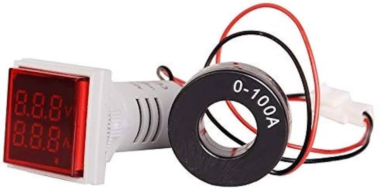 Original Mora Digital Volt and Ampere Meter Light, Square Panel Meter ...