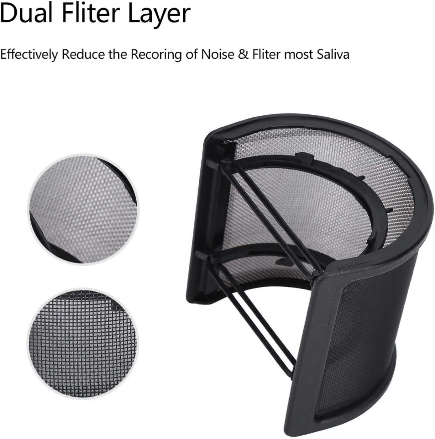 Professional upgrade microphone pop filter shield, microphone pop ...