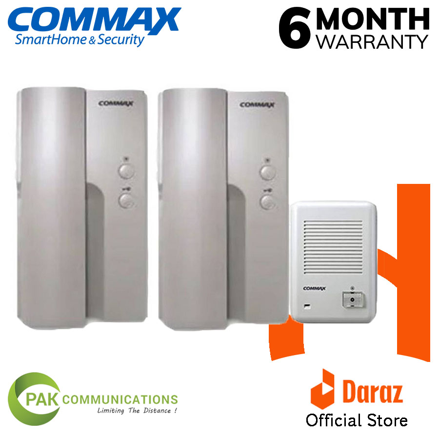 Commax Audio Door Phone DP-4S, Audio Intercom System, 2 Indoor 1 Outdoor, Audio Door Bell | Daraz.pk