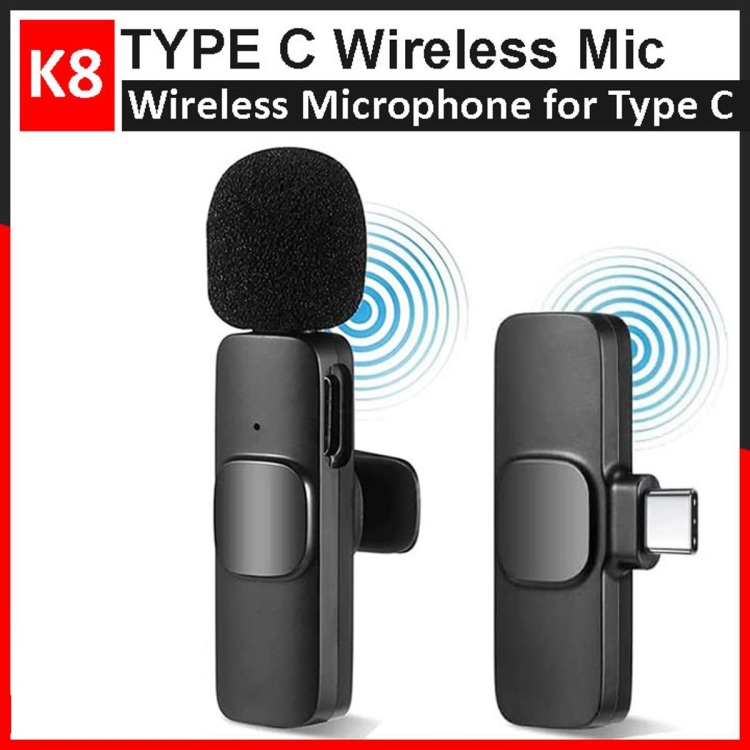 k8 Wireless MIC Type C/IOS/Android/AUX 3.5mm Mic K8/K9/K35/K15 Wireless ...