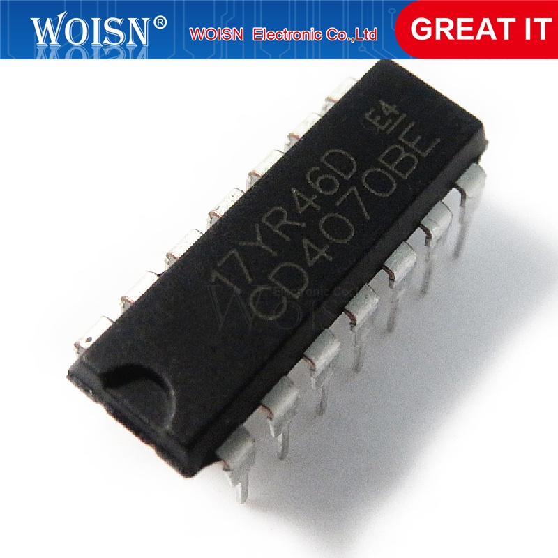 10 pcs/lot CD4070BE DIP14 CD4070 DIP 4070BE DIP-14 new and original IC ...