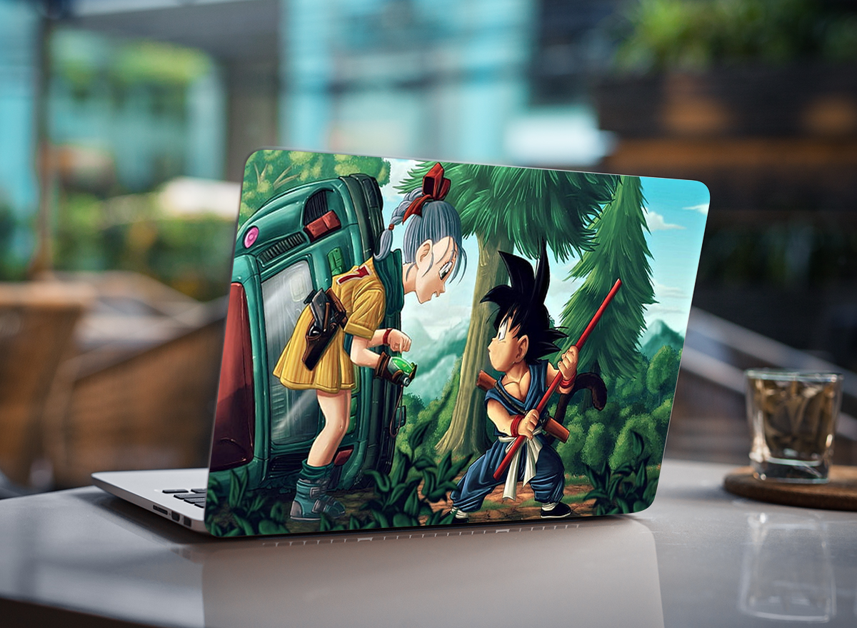 Son Goku and Bulma, Dragon Ball, Bulma Laptop Notebook Skin Sticker ...