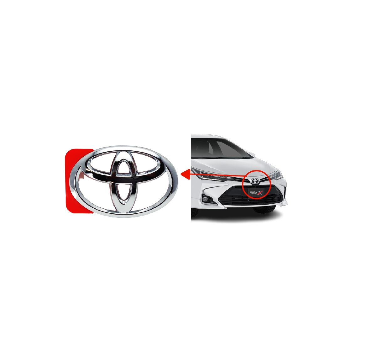 Grilles For Toyota Corolla 14-16 New Toyota Corolla Emblem Chrome Front ...