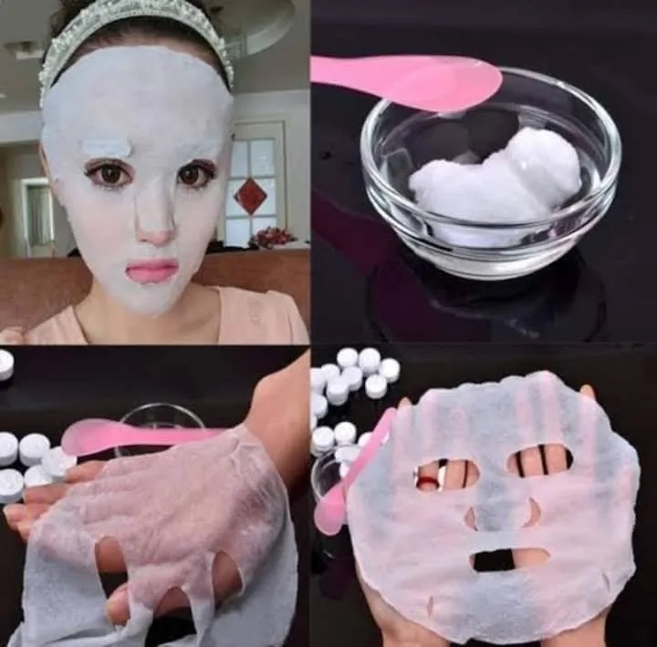 COSMET pk Charcoal mask Toffi facial mask Compressed Facial Tablet Face ...