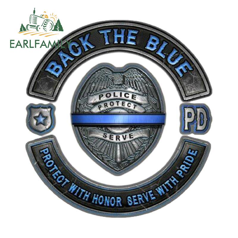 EARLFAMILY In God We Trust Support Our Police Department Sticker Car ...