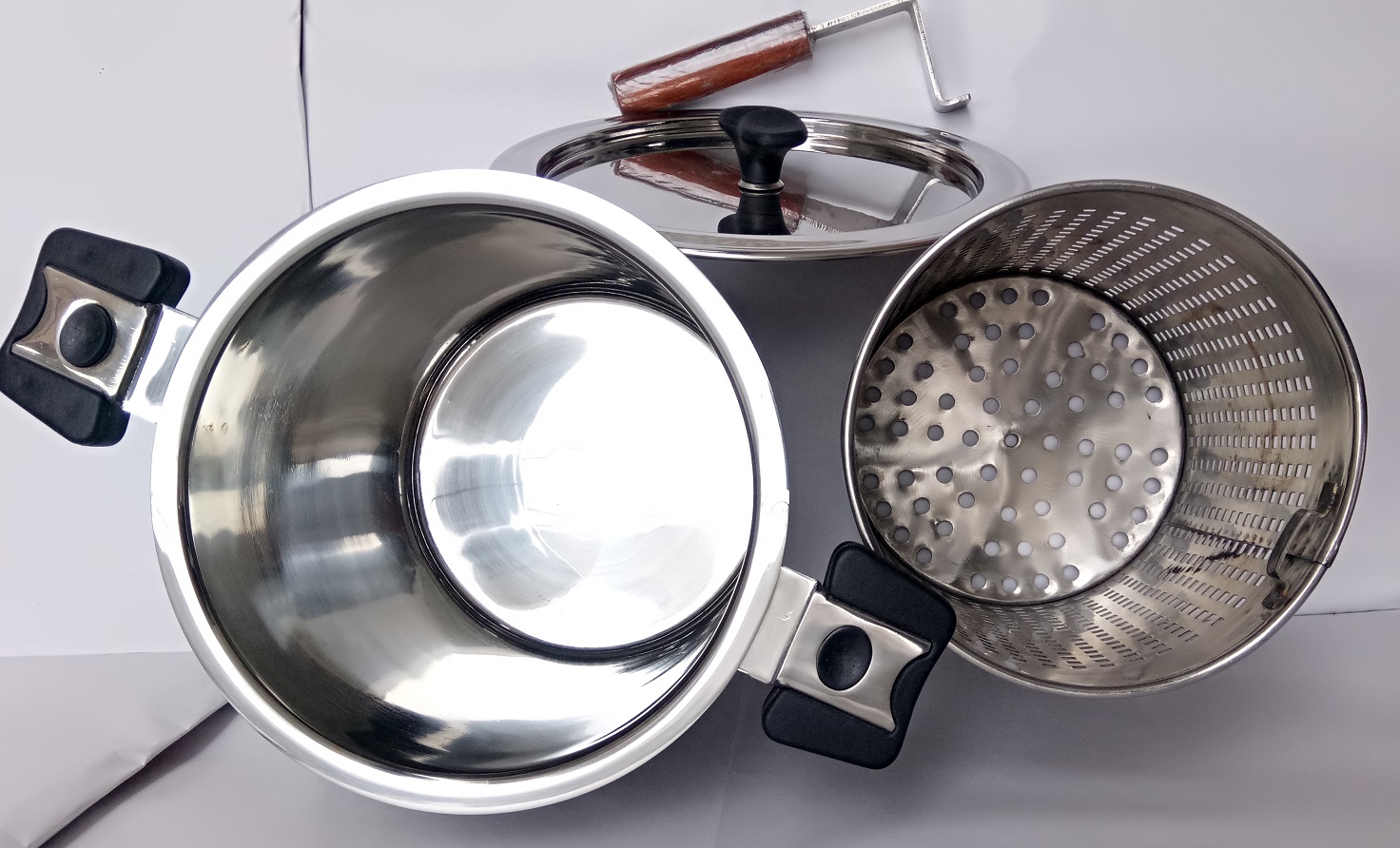 5 Liter 4 Set Deep Fryer Heavy Duty Stainless Steel Gas Fry Chips ...