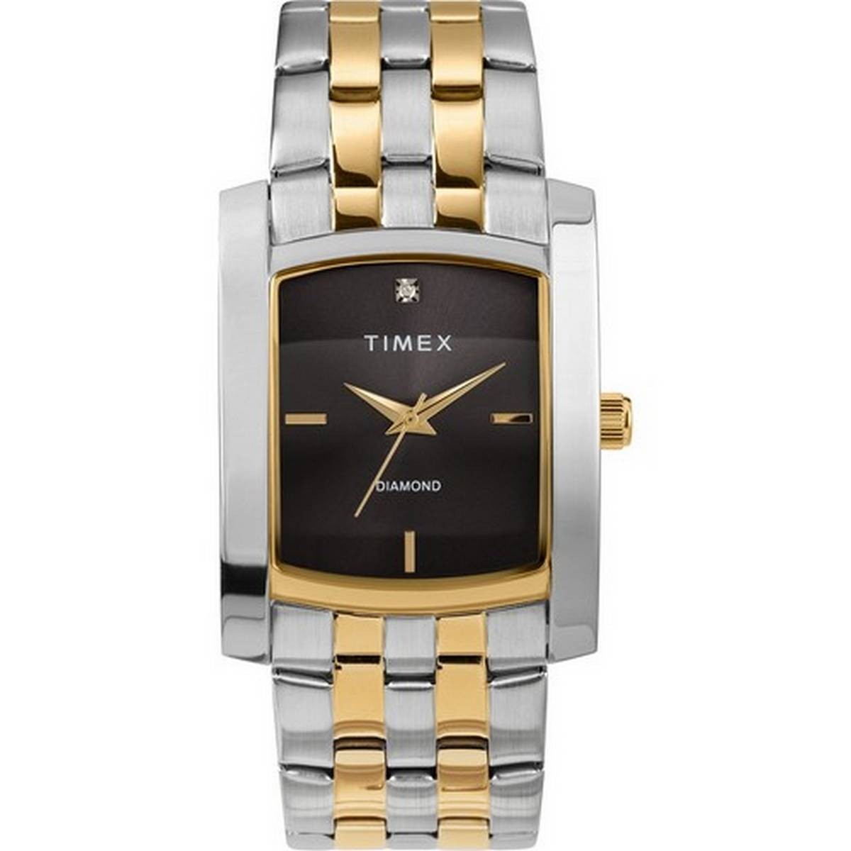 Timex Analog 33mm Two-Tone Watch with Genuine Diamond Watch For Men's ...