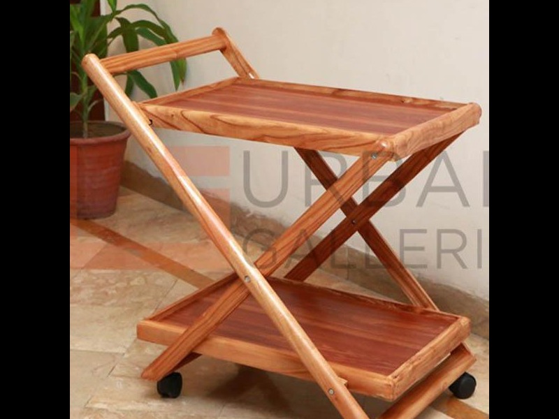 Wooden Folding Tables Beach Wood Folding table Single Shelf - Double ...
