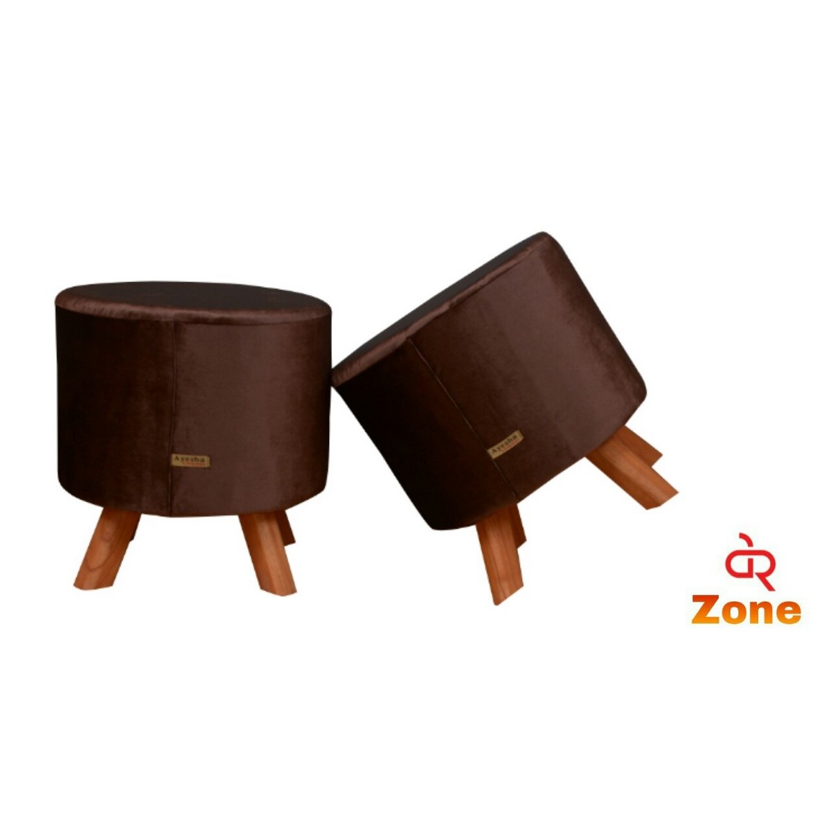 Pack Of 2 Wood Stool, Foot Rest, Living Room Furniture, Kitchen Stool ...
