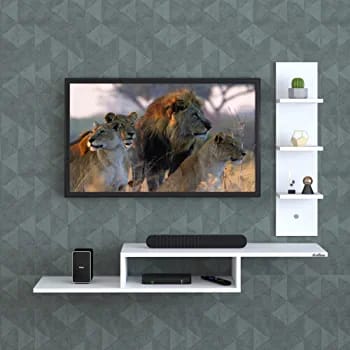 Led tv shelf Wall mounted Lcd racks Wall Mounted Media Console Floating ...