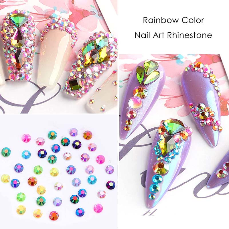 2000Pcs 2mm Multicolor Resin Rhinestones Flatback Crystal Sparkling ...