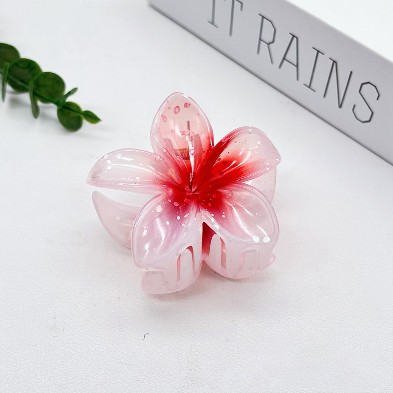 Flower Hair Clip Hawaiian Plumeria Hair Claw Beach Flowers Barrettes ...